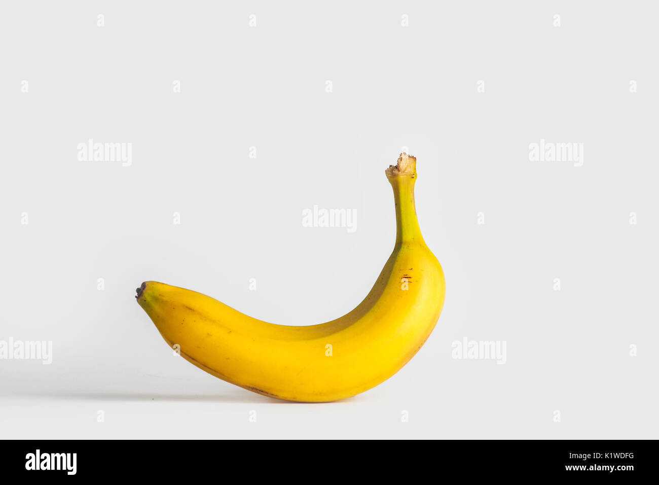 close-up view of a banana on a white background Stock Photo - Alamy