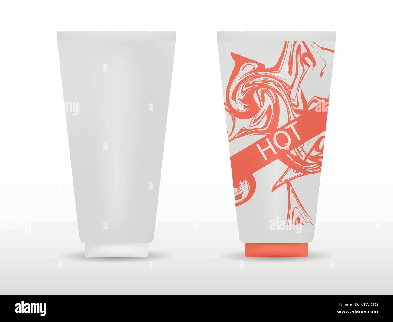 Cream tubes. Cosmetic tubes isolated on white background. Template for ...