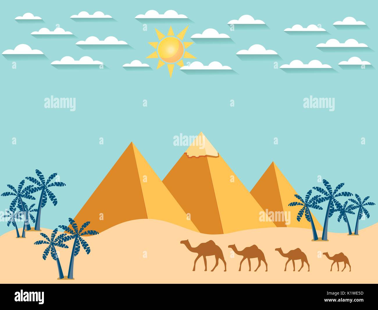 Egypt pyramid night Stock Vector Images - Alamy