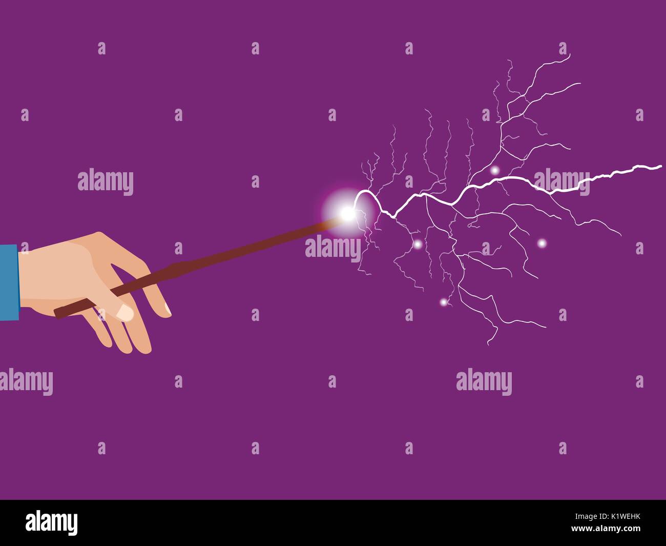 Magician baton Stock Vector Images - Alamy