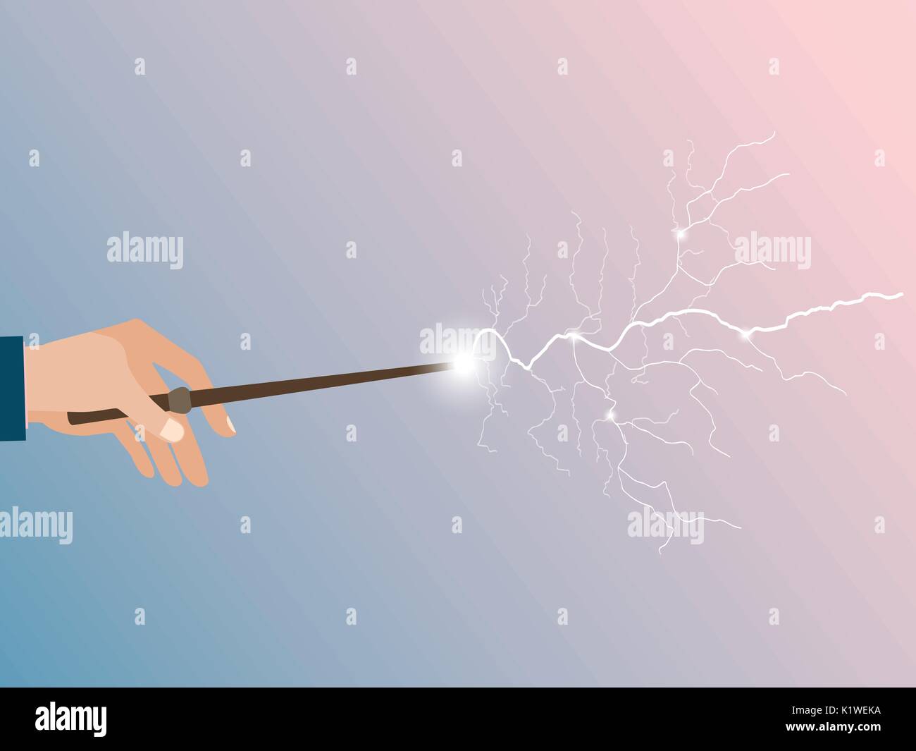 Magician baton Stock Vector Images - Alamy