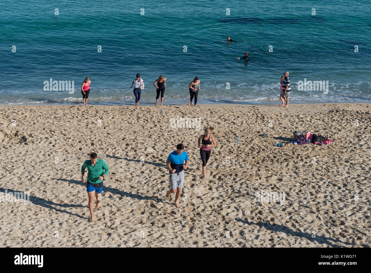 Family rain cornwall hi-res stock photography and images - Alamy