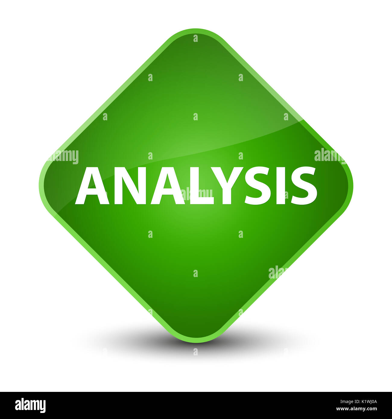 Analysis isolated on elegant green diamond button abstract illustration ...