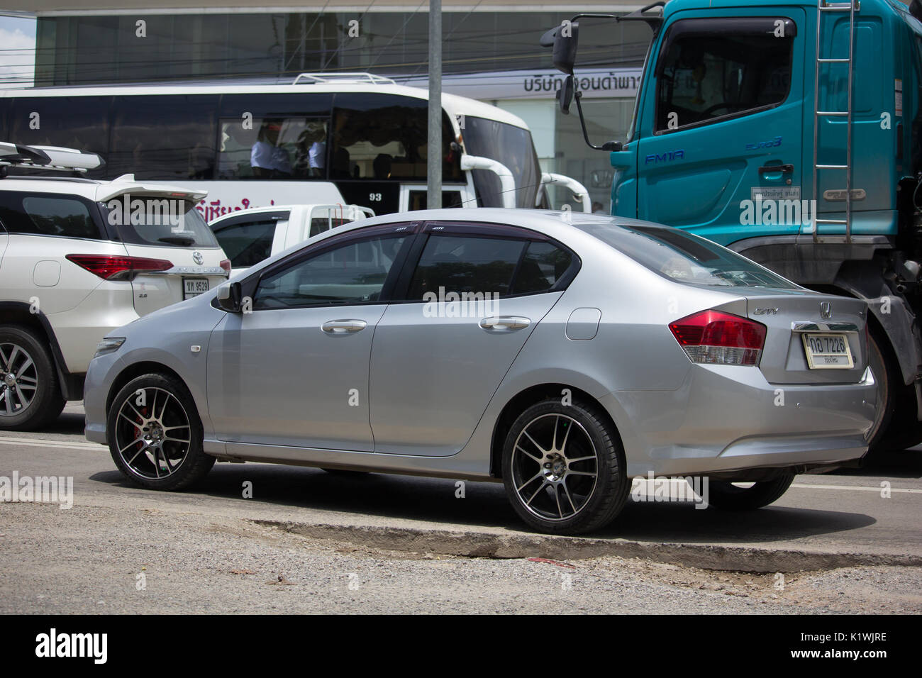 CHIANG MAI, THAILAND - JULY 28 2017: Private Honda City Compact car ...