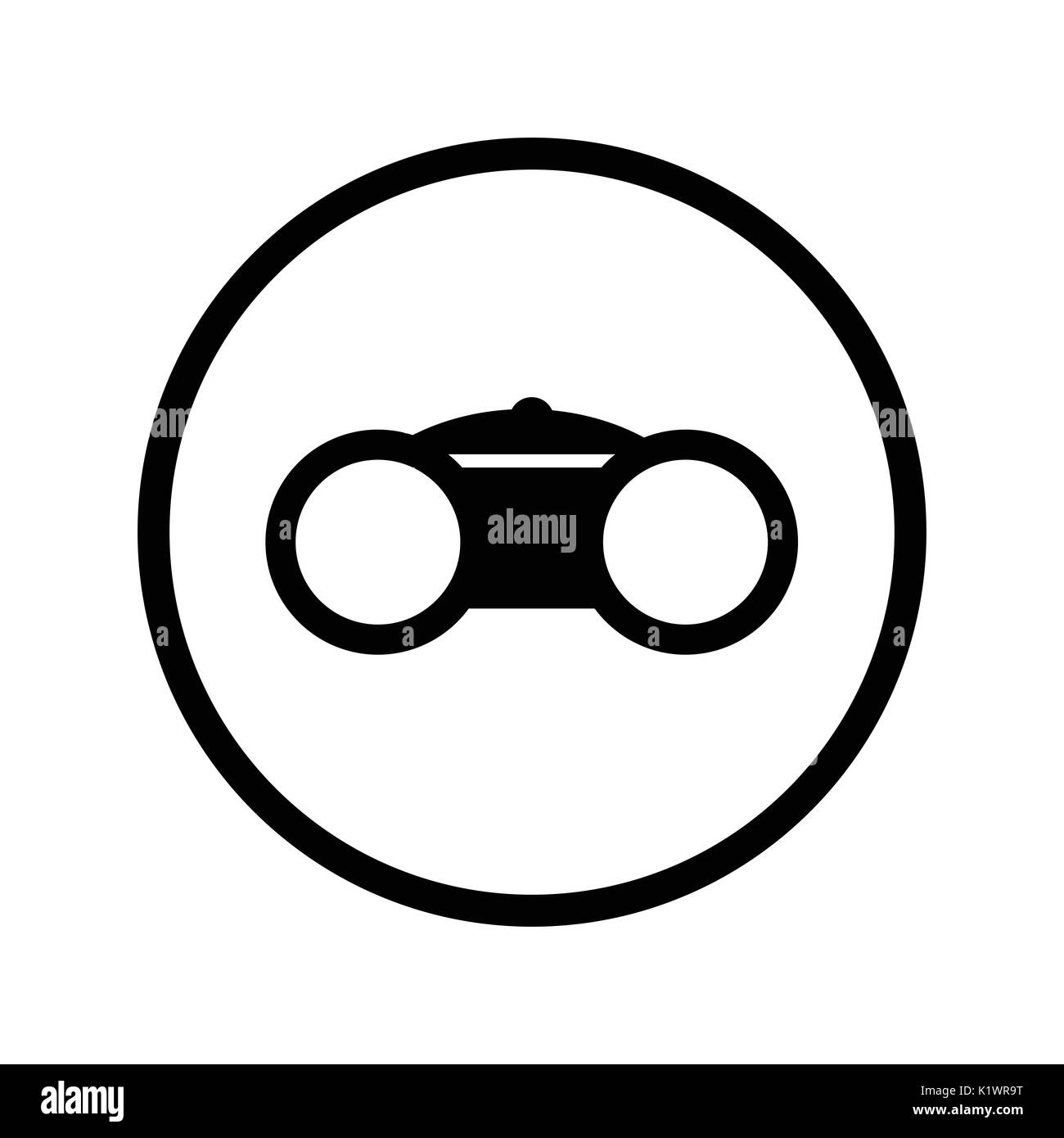 Flat web icon binocular Cut Out Stock Images & Pictures - Alamy