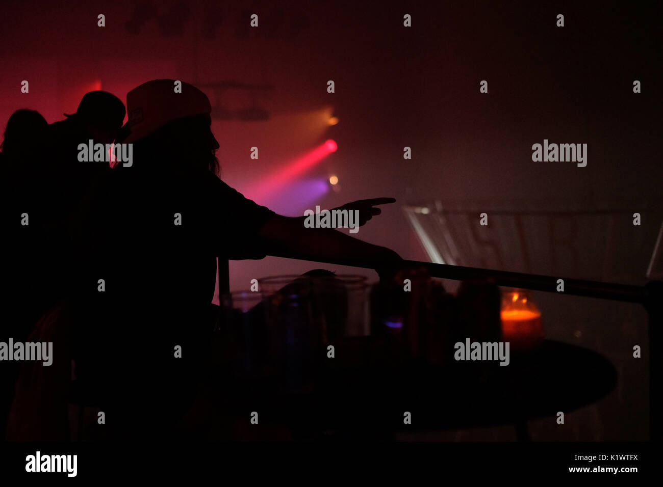 Silhouette of dancers at Badger Kull performance at the Invivible Wind ...