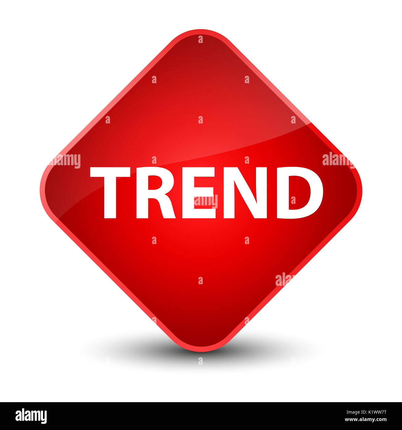 Trend isolated on elegant red diamond button abstract illustration ...