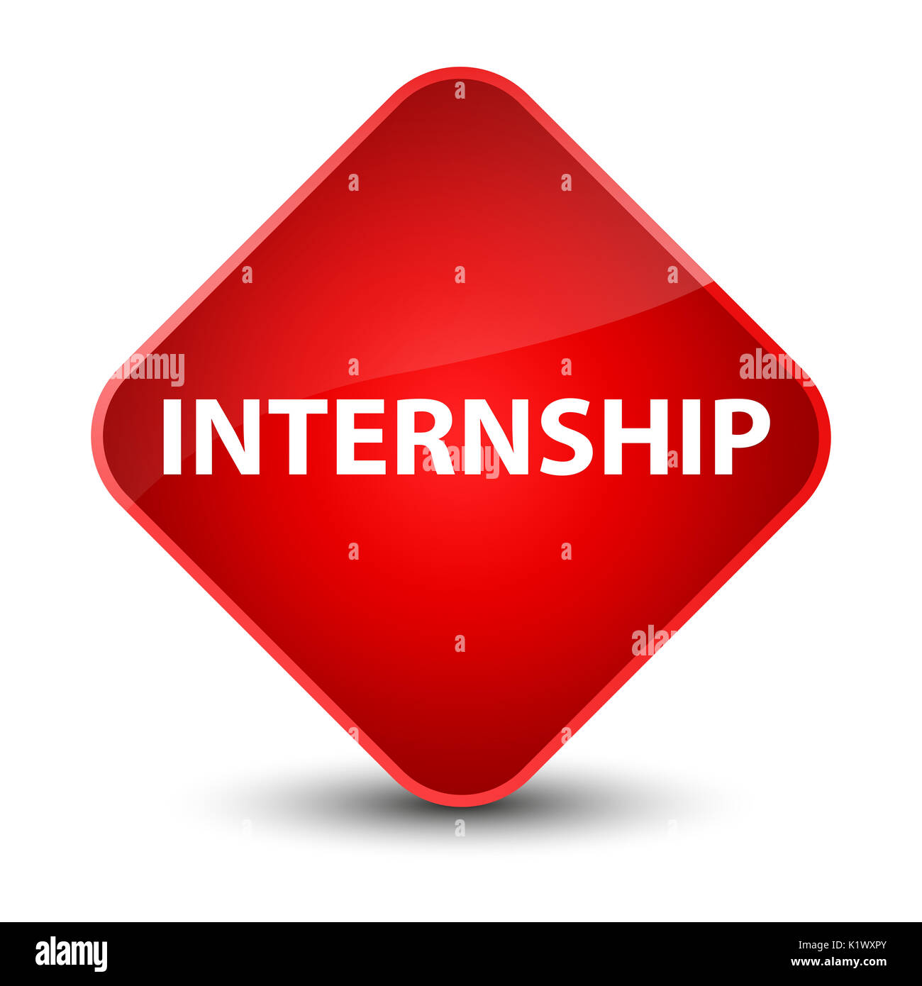Internship isolated on elegant red diamond button abstract illustration ...