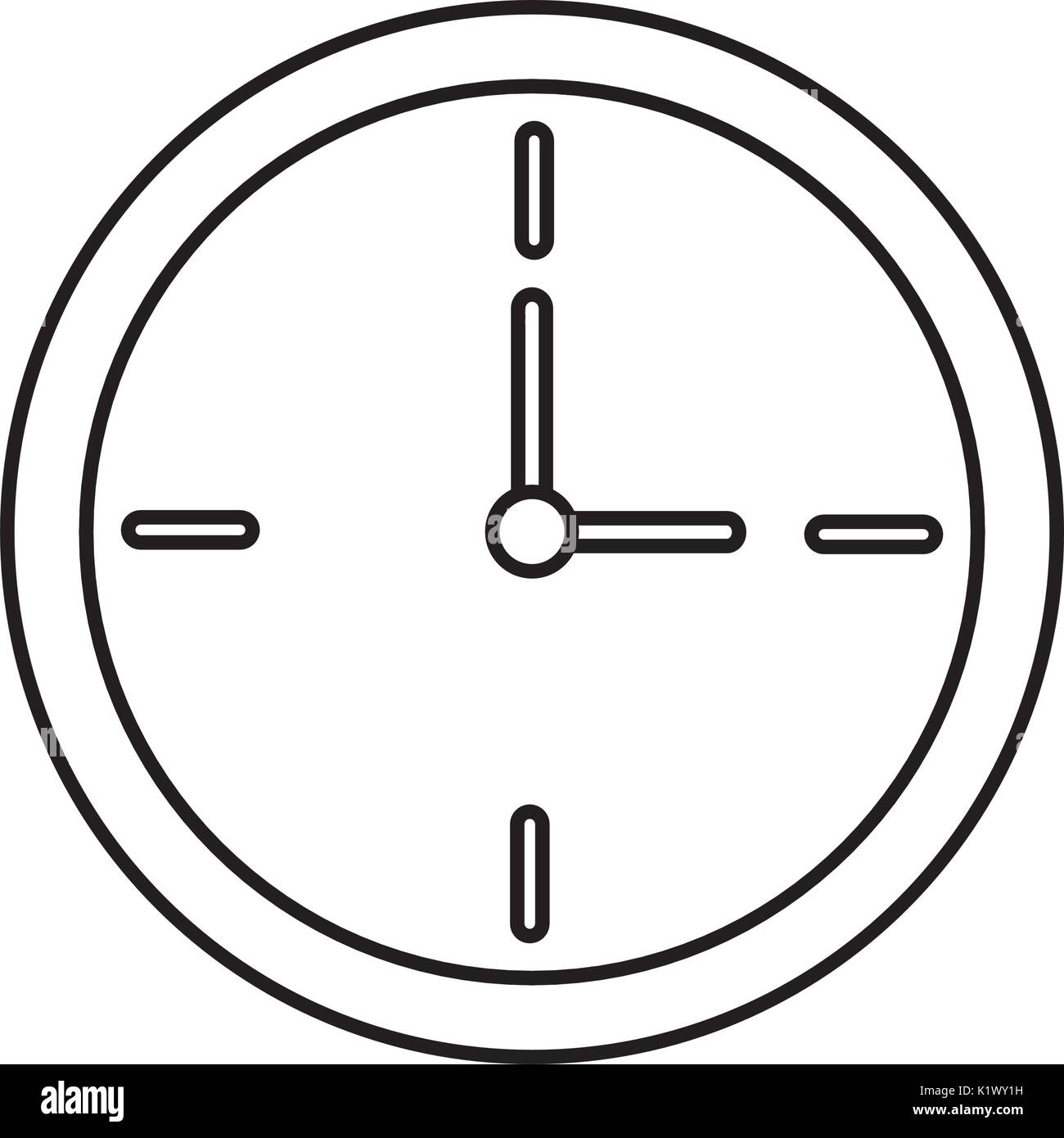 classic round wall clock icon isolated on white background vector ...