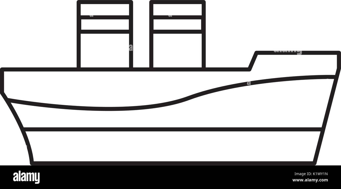 ship cargo logistic sea transportation icon vector illustration Stock ...