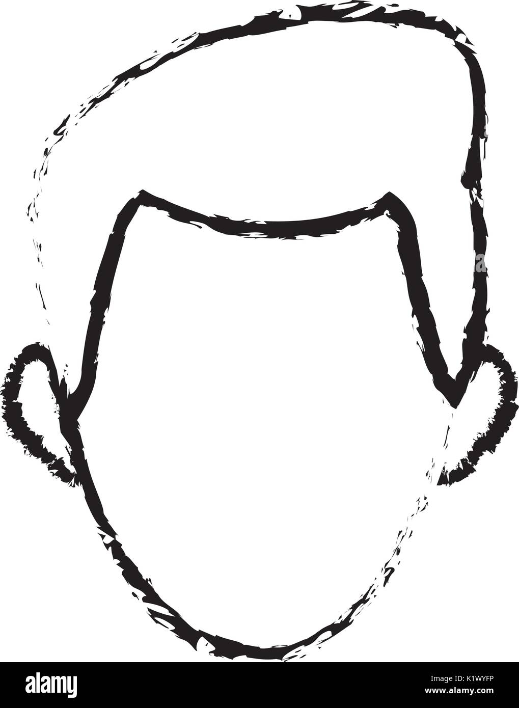 man face character people contour image vector illustration Stock ...