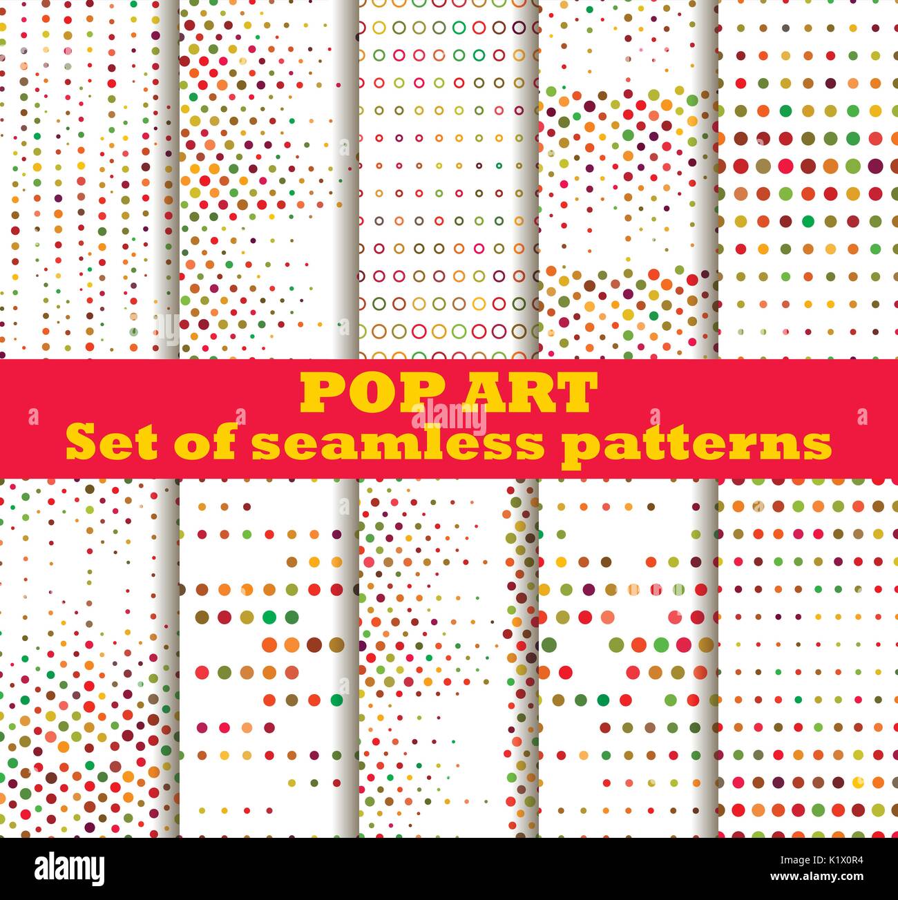 Dotted, Pop Art seamless pattern background. Pop art dotted retro style ...