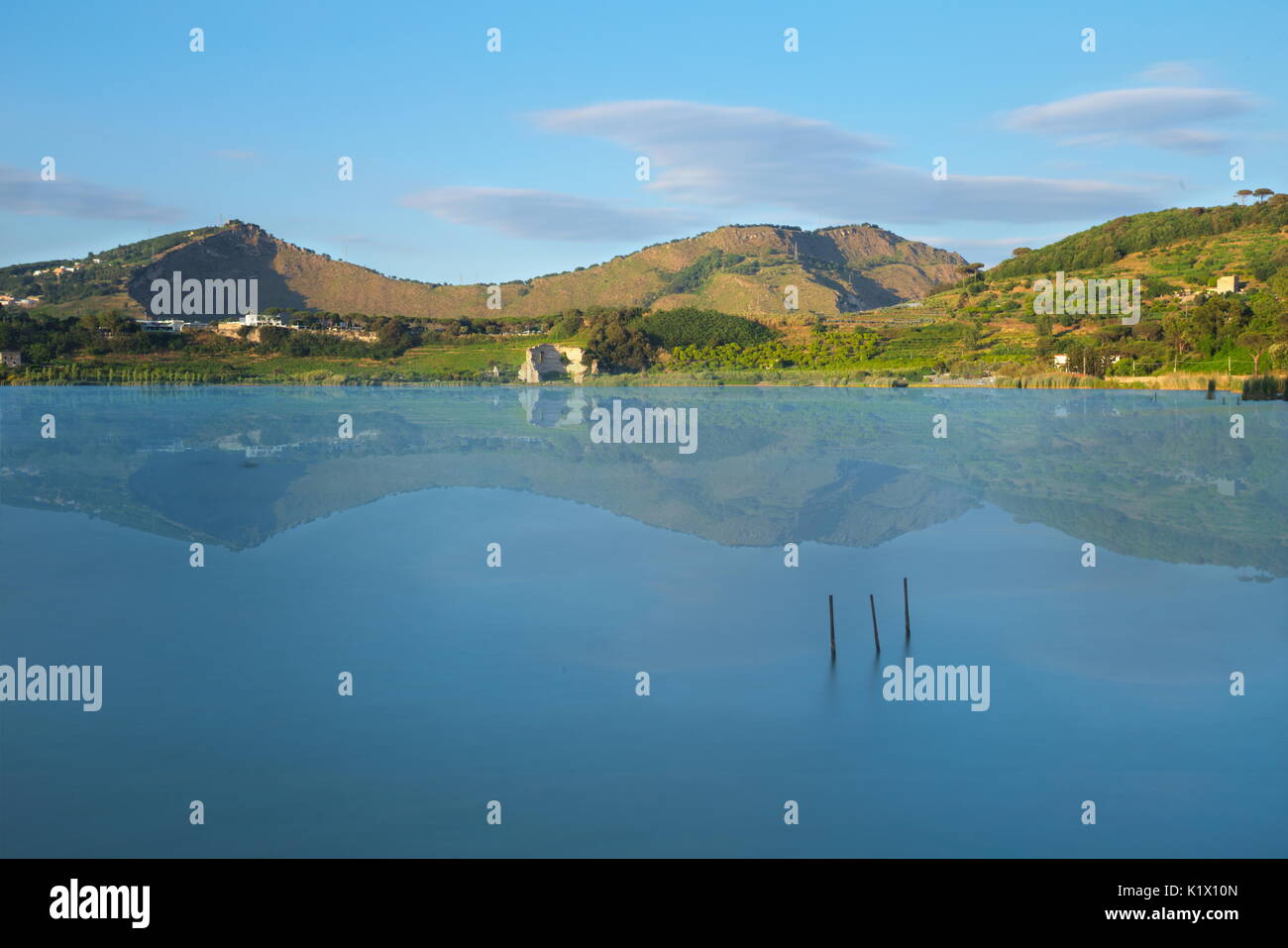 Averno Lake. Temple of Apollo Stock Photo - Alamy