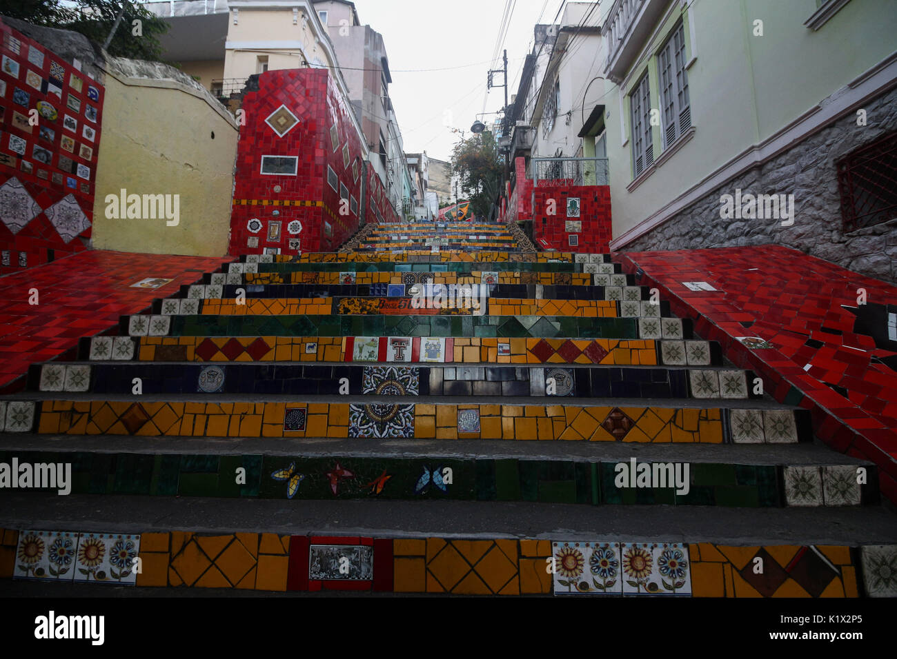 Staircase Selaron famous public stairs of artist Jorge Selaron in Rio ...