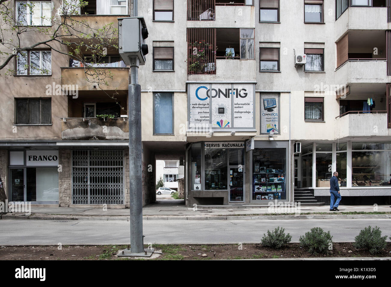 Eastern Europe, Mostar, Bosnia and Herzegovina. Along the streets of ...