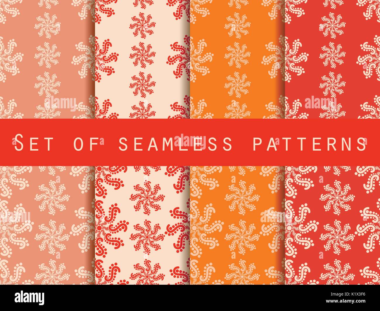 Set seamless patterns. Pastel shades. The pattern for wallpaper, bed ...