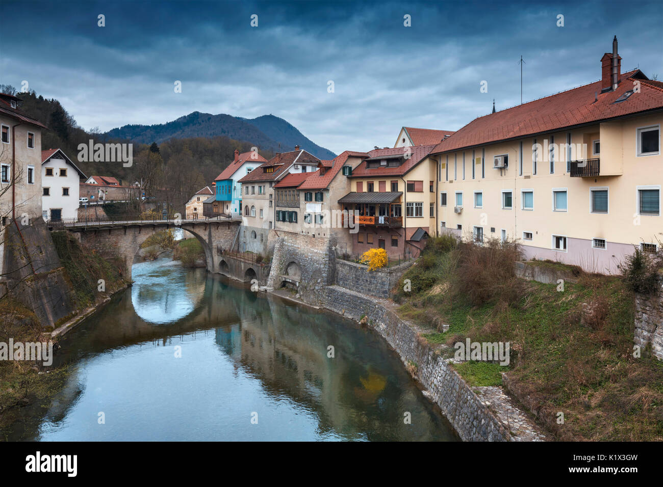 Europe, Slovenia. The old medieval town of Skofja Loka Stock Photo - Alamy