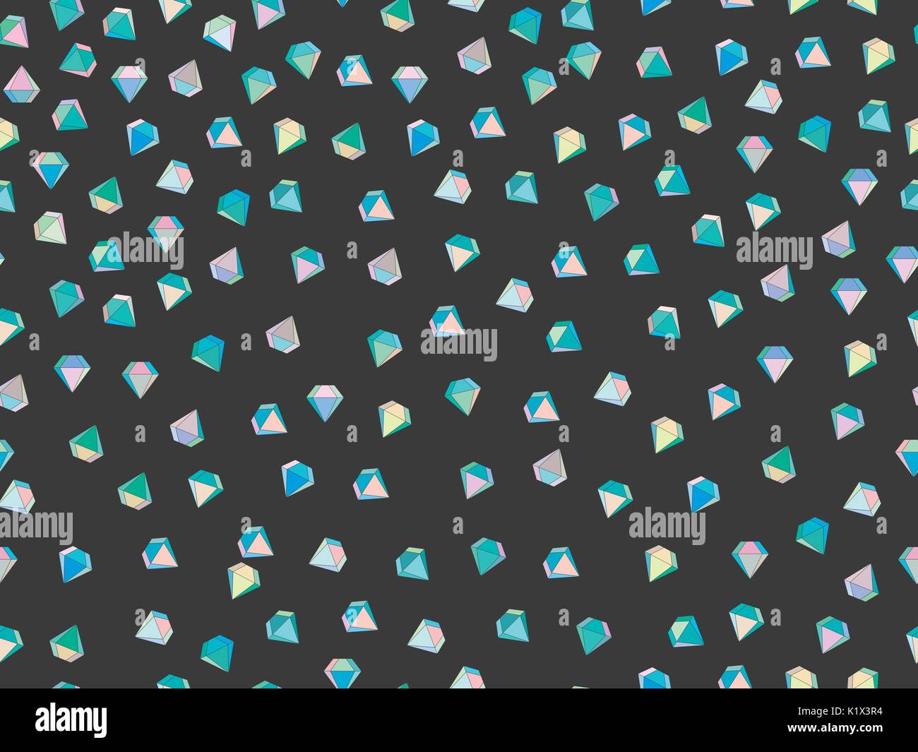 Diamonds seamless pattern. Cut diamond. Vector illustration Stock ...