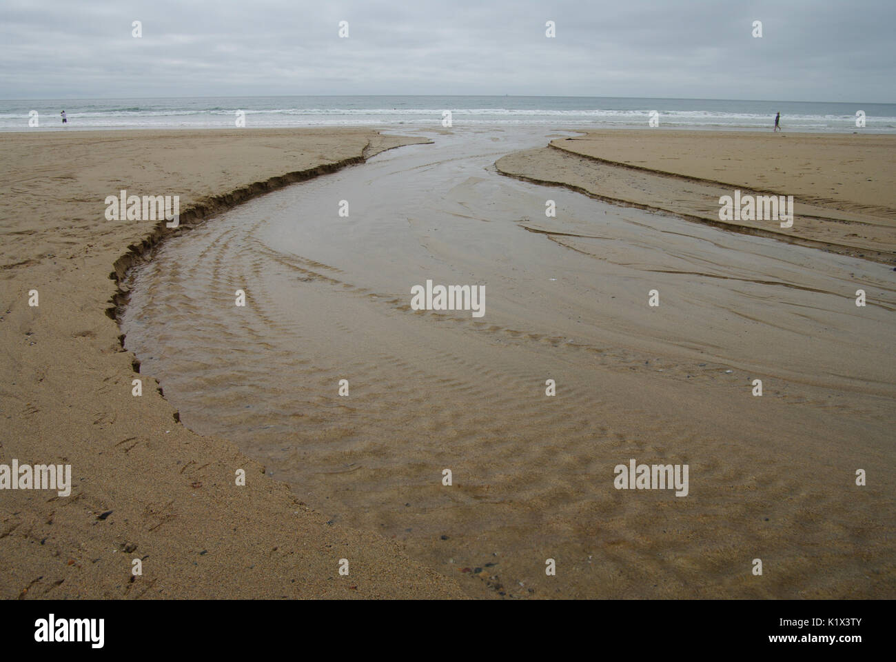 The quiet end of Praa Sands, Cornwall Stock Photo - Alamy