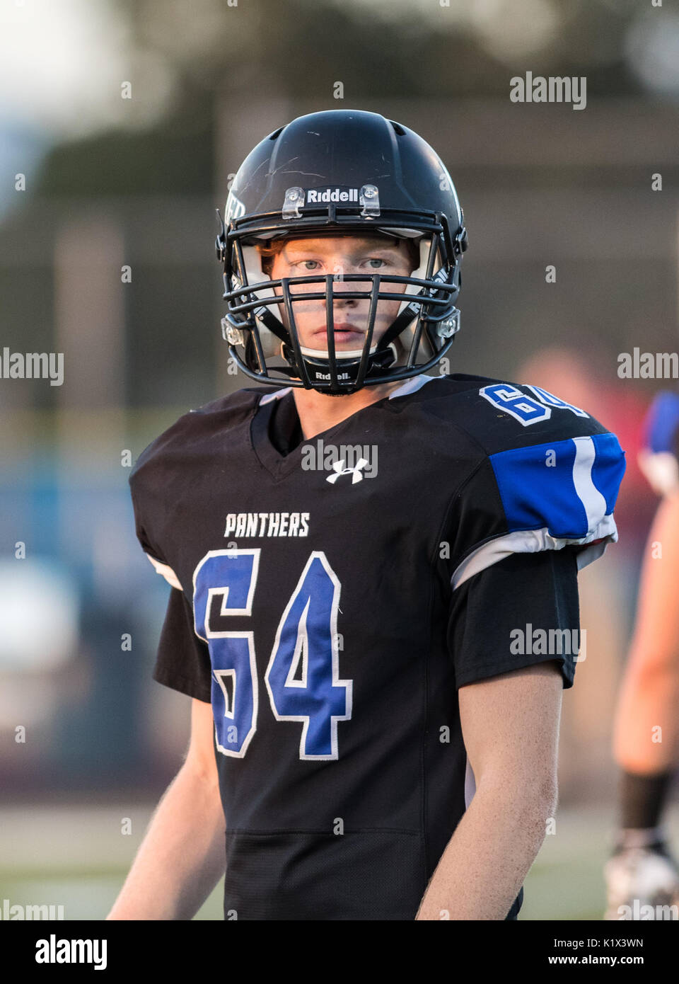 Football action with Trinity vs. University Prep High School in Redding ...