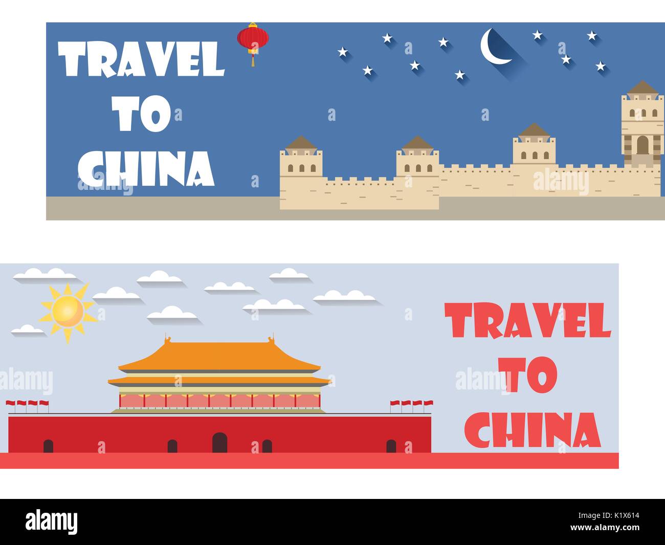 Chinese culture and tourist destination in asia Stock Vector Images - Alamy