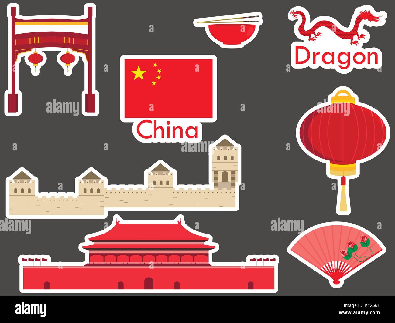 Large red patches Stock Vector Images - Alamy