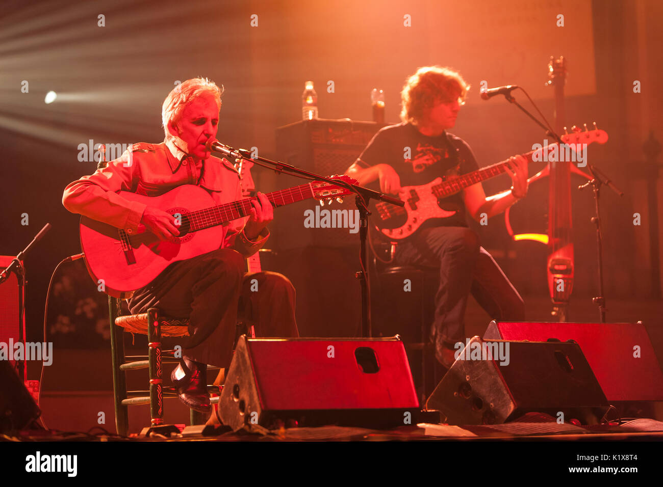 Singer and Guitarist Kiko Veneno from Spain performing onstage during ...