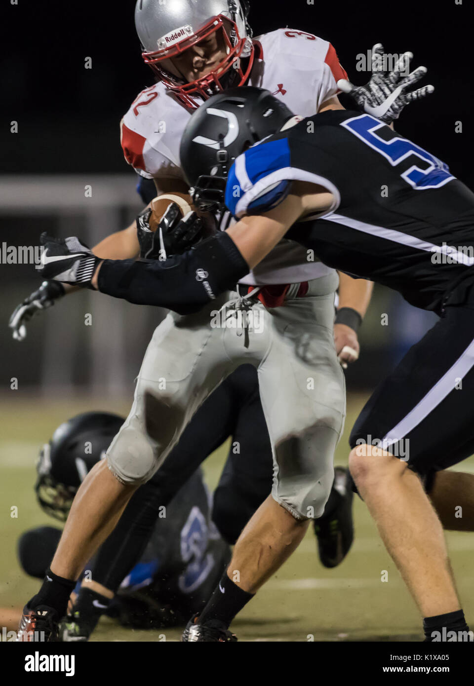 Football action with Trinity vs. University Prep High School in Redding ...