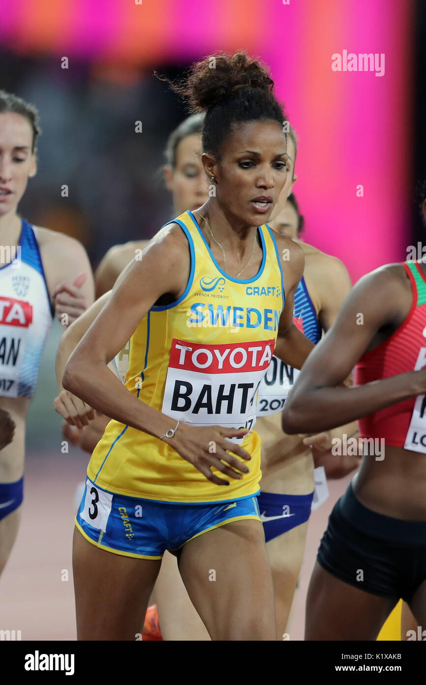 Meraf BAHTA (Sweden) competing in the Women's 1500m Final at the 2017 ...