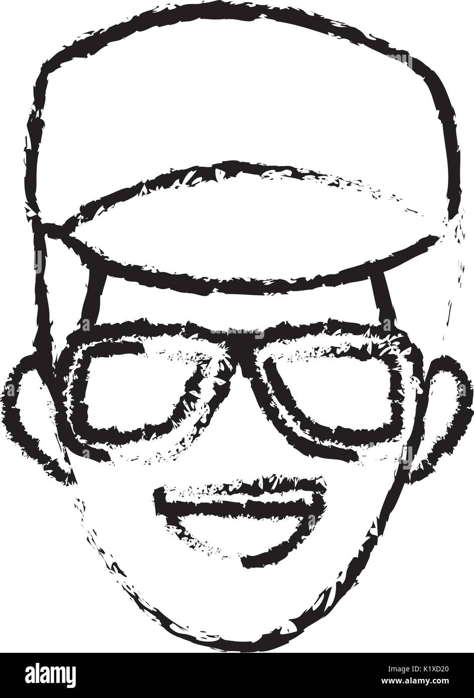 man face character people contour image vector illustration Stock ...