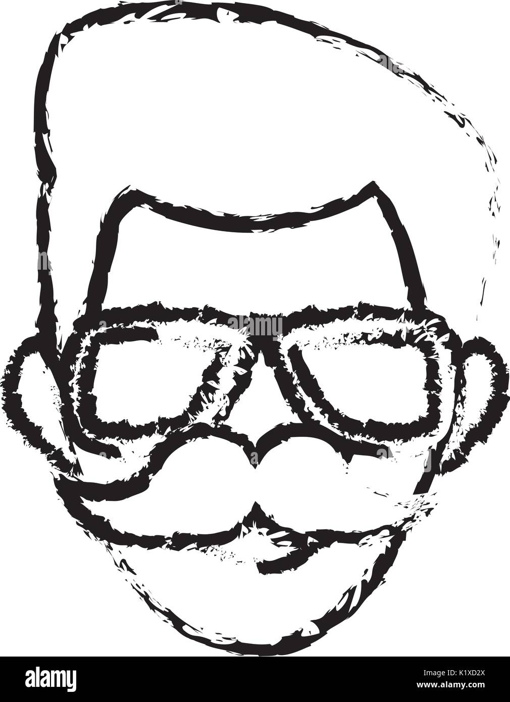 man face character people contour image vector illustration Stock ...