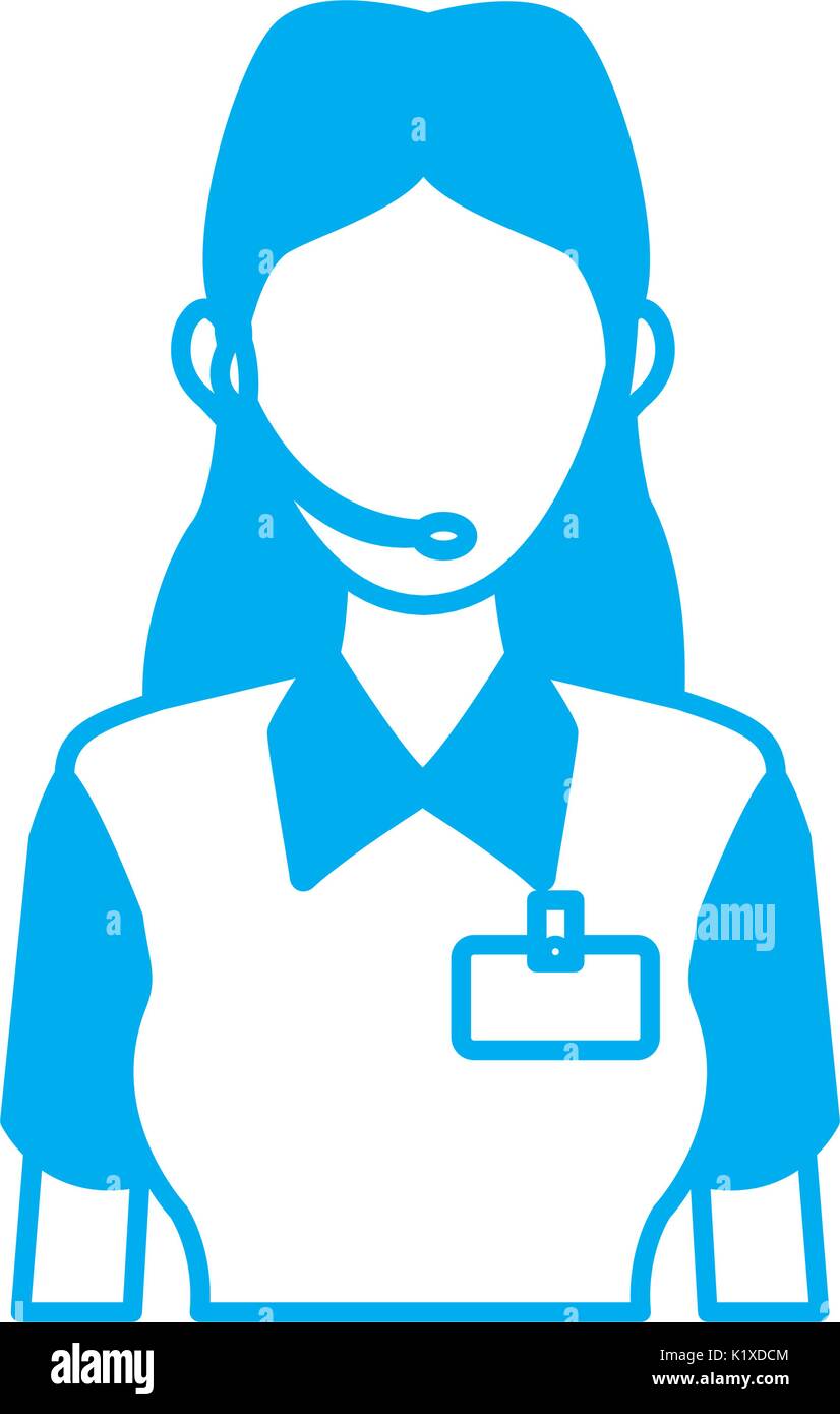 portrait woman character avatar employee icon Stock Vector Image & Art ...