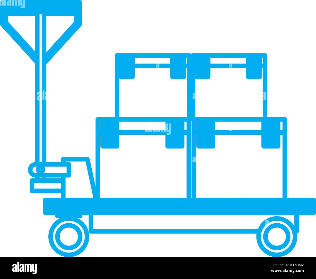 delivery cart boxes cargo logistic icon Stock Vector Image & Art - Alamy