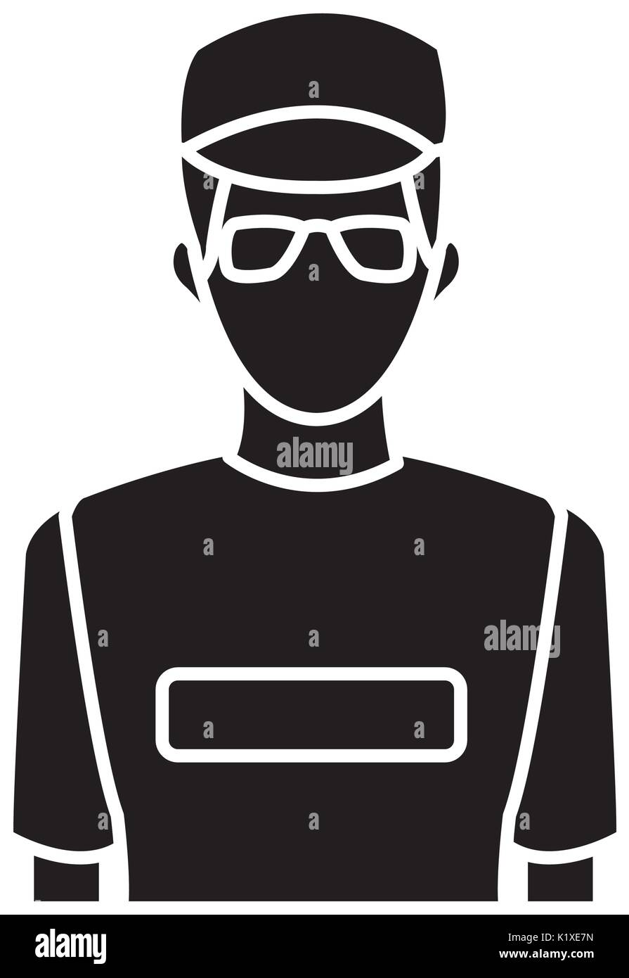 Postman in uniform delivering Stock Vector Images - Alamy