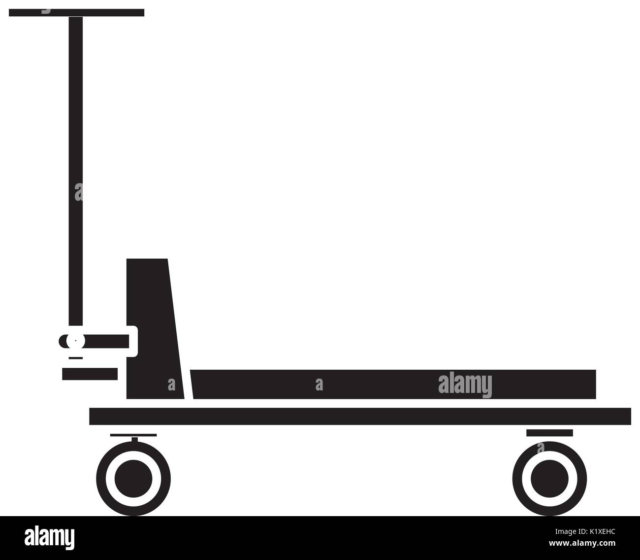 platform trolley cargo cart delivery equipment icon Stock Vector Image ...