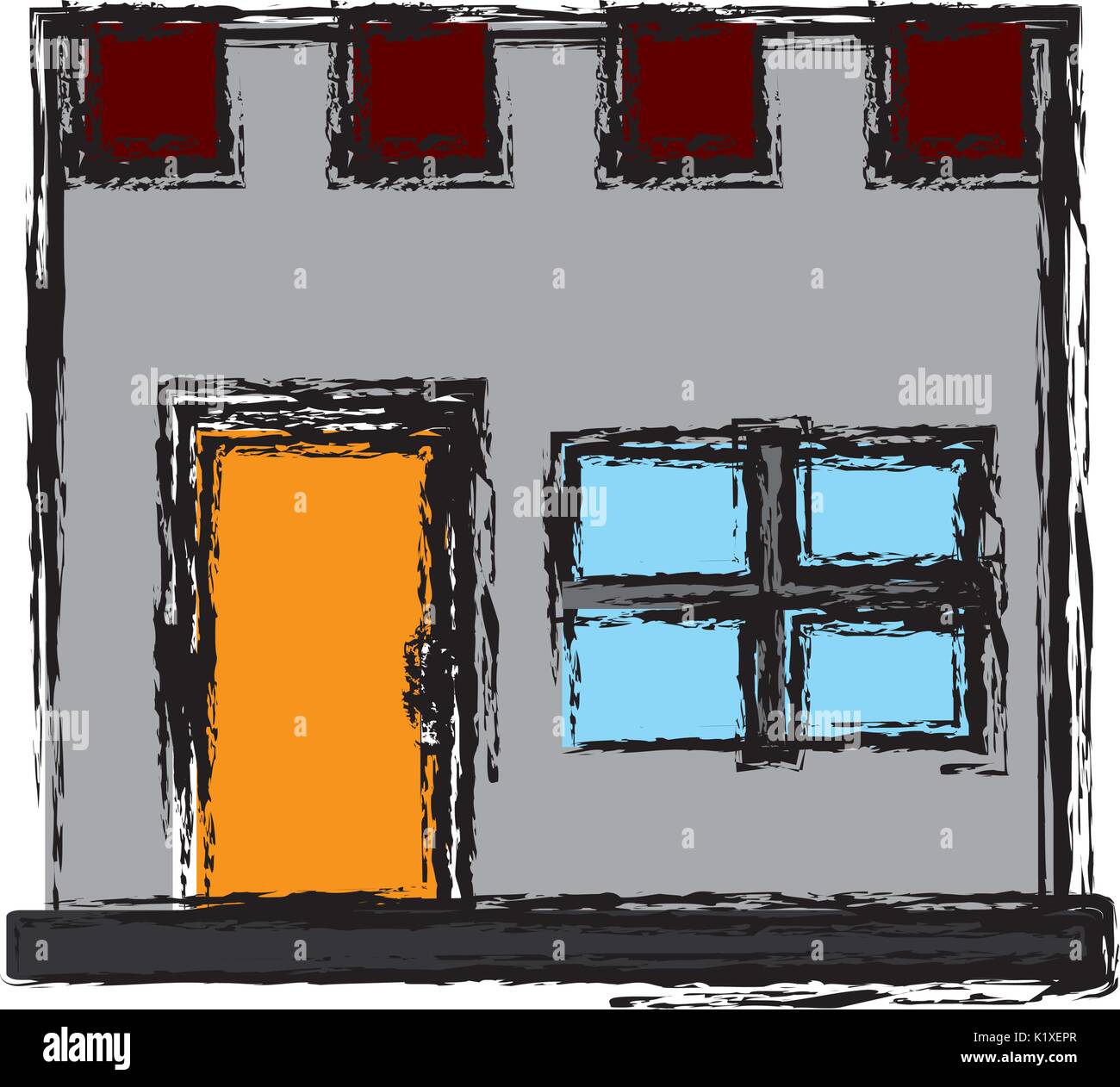 storefront building shop facade front view Stock Vector Image & Art - Alamy