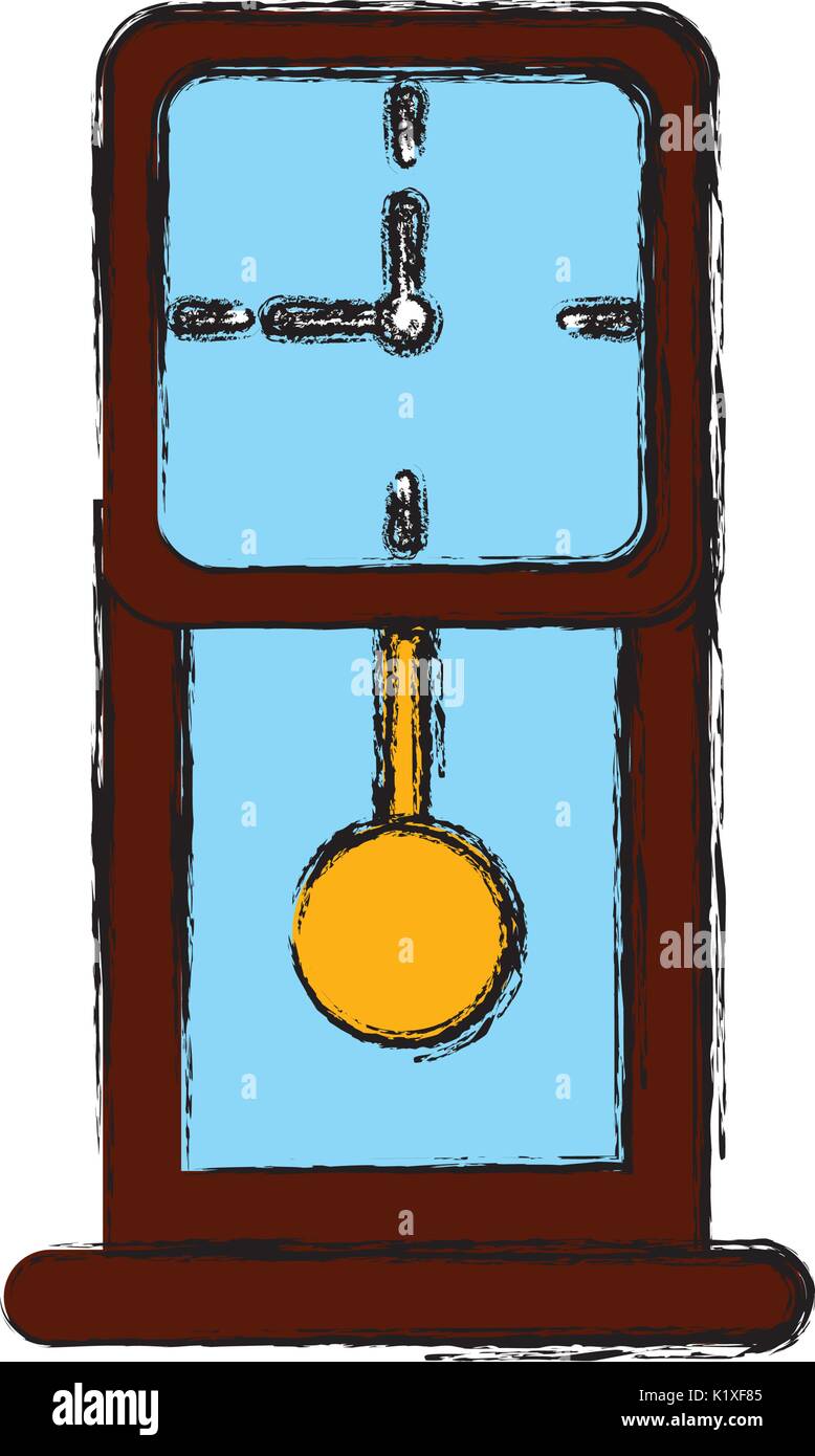 age old clock pendulum classic square style Stock Vector Image & Art ...