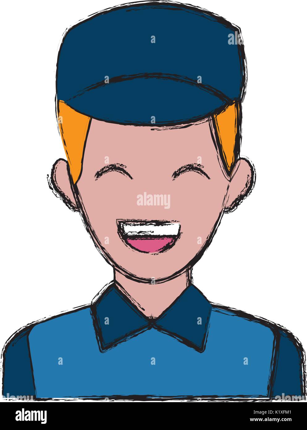 portrait man character avatar employee icon Stock Vector Image & Art ...
