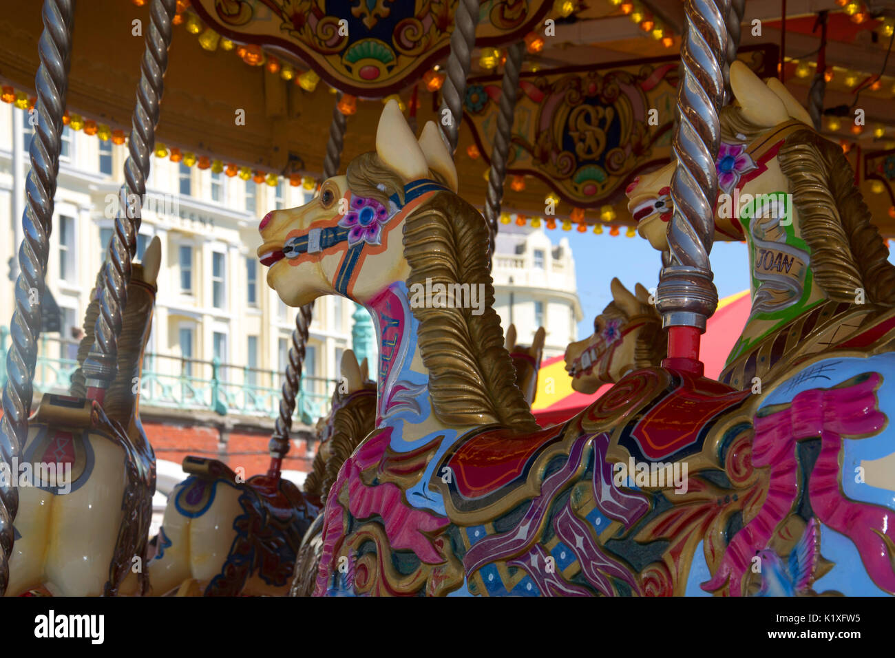 Old fashioned merry go around hi-res stock photography and images - Alamy