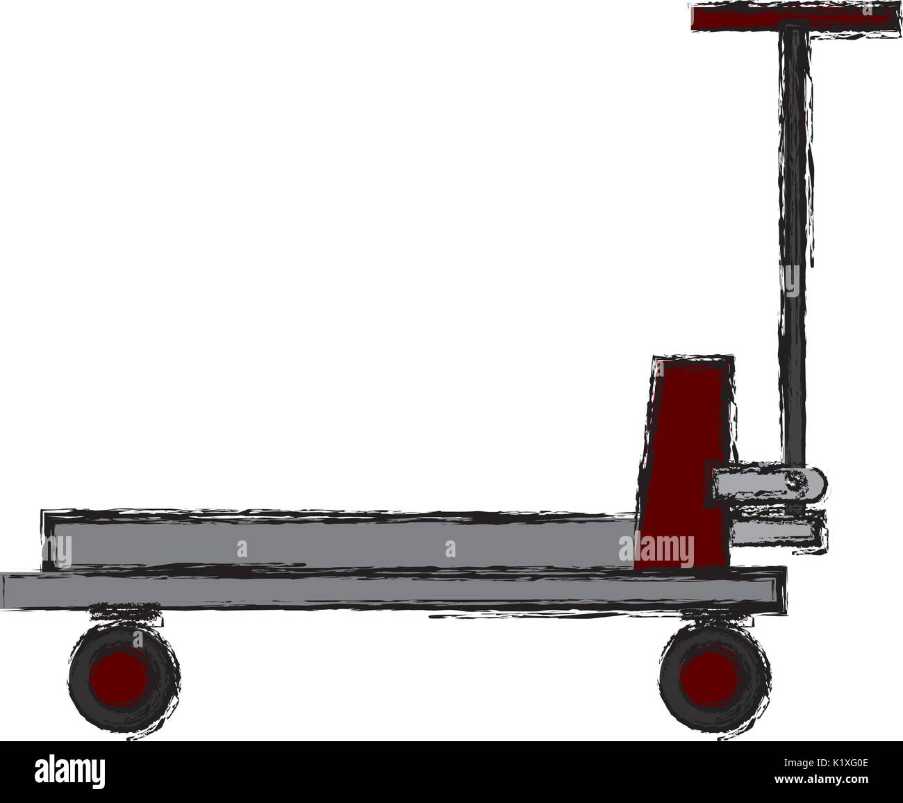 platform trolley cargo cart delivery equipment icon Stock Vector Image ...