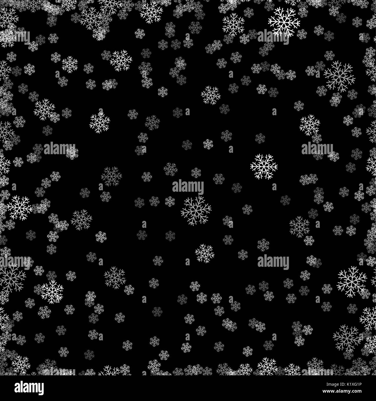 Seamless abstract snowflake background Black and White Stock Photos ...