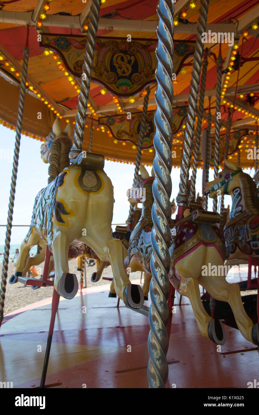 Old fashioned merry go around hi-res stock photography and images - Alamy