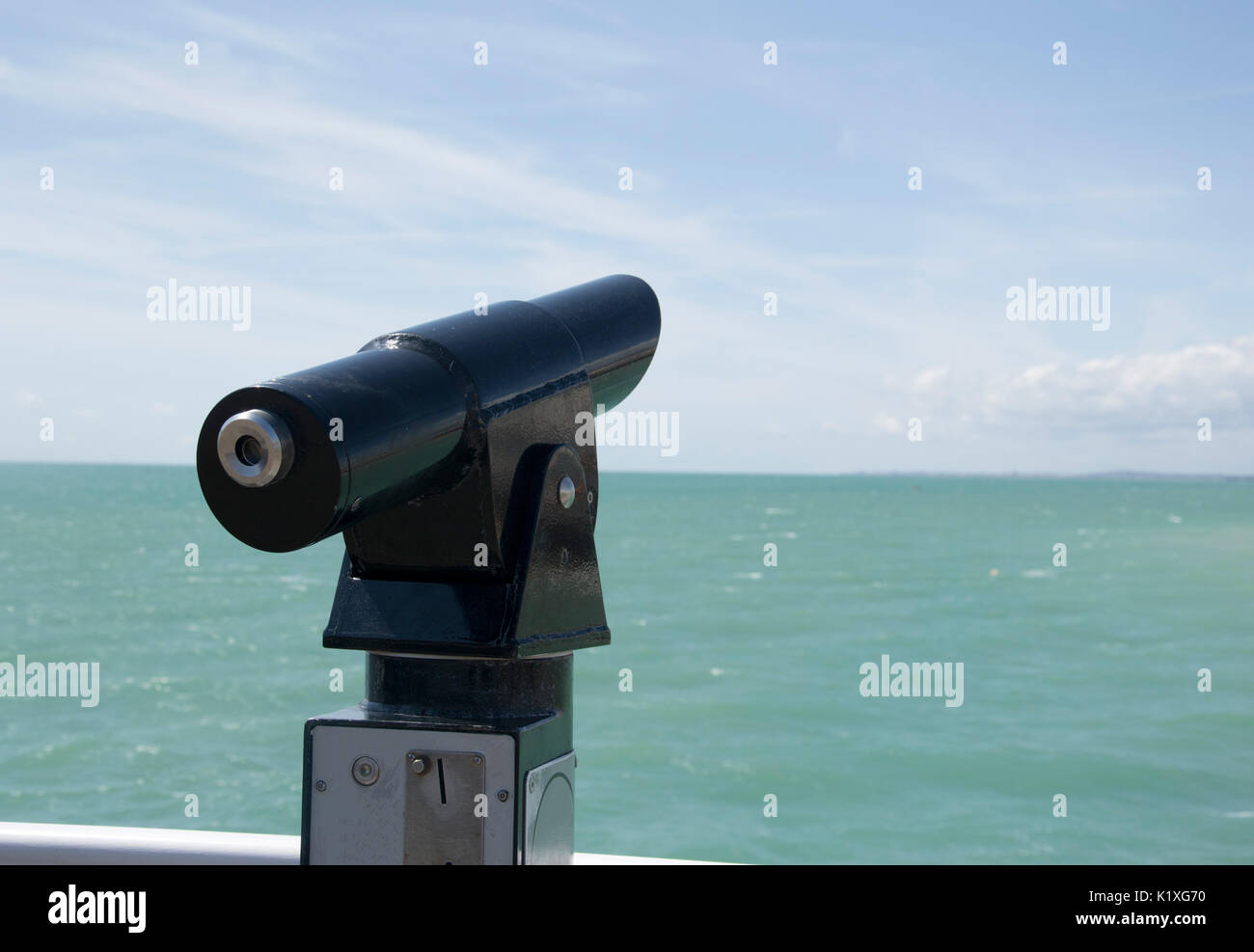 a telescope on a beach Stock Photo - Alamy