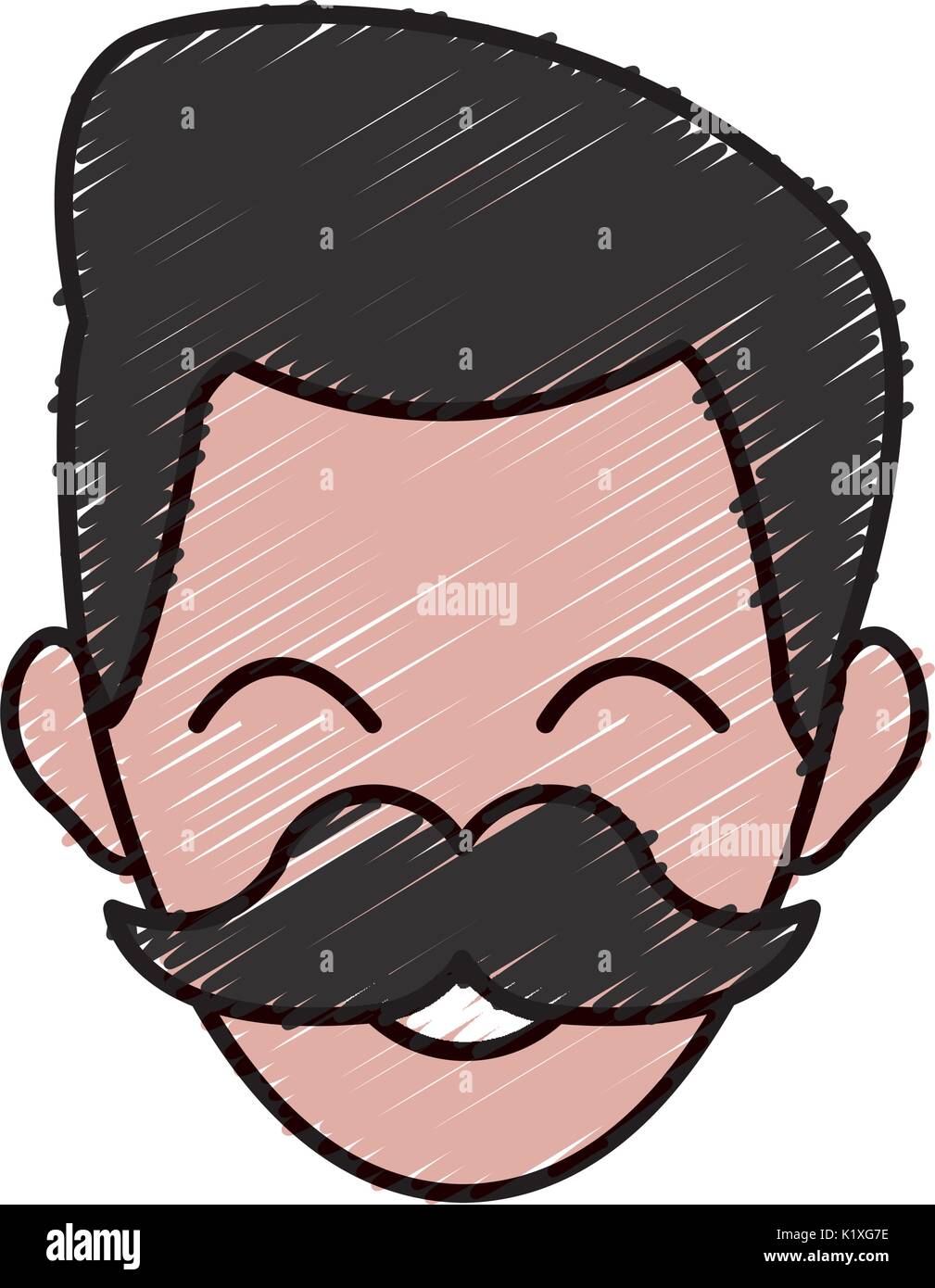man face character people profile cartoon image Stock Vector Image ...