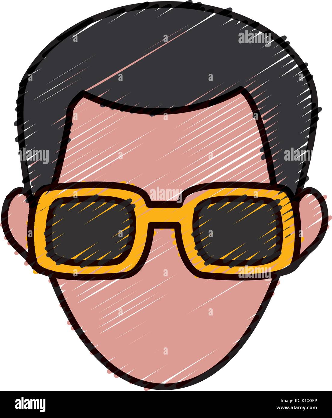 man face character people profile cartoon image Stock Vector Image ...