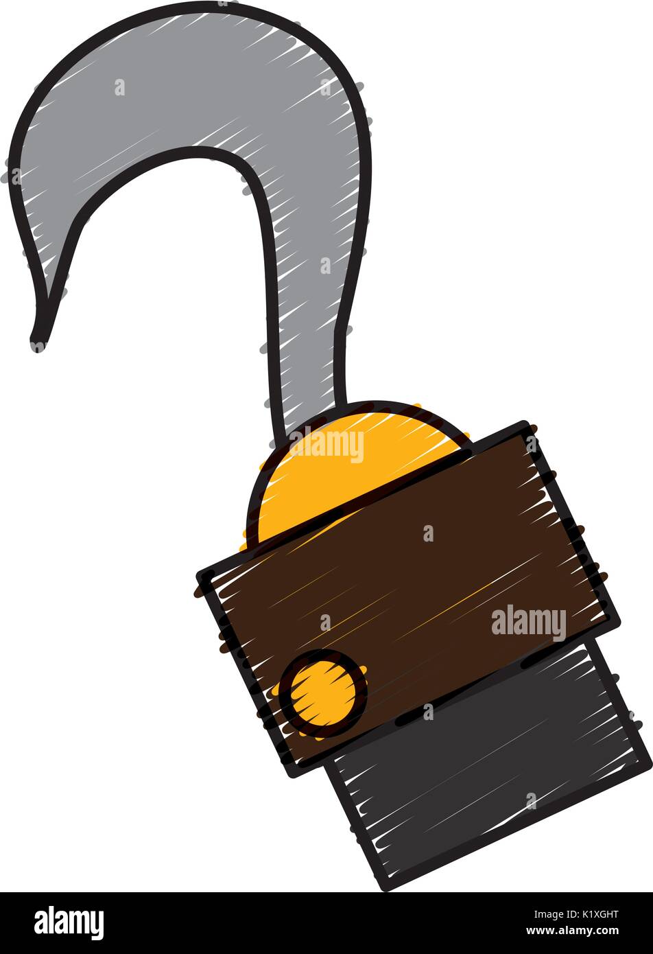 pirate hook hand metal object image Stock Vector Image & Art - Alamy