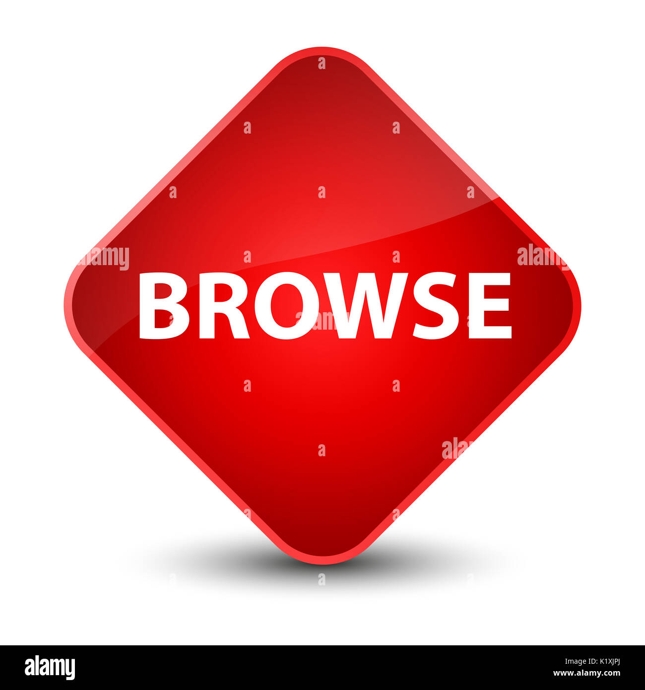 Browse isolated on elegant red diamond button abstract illustration ...