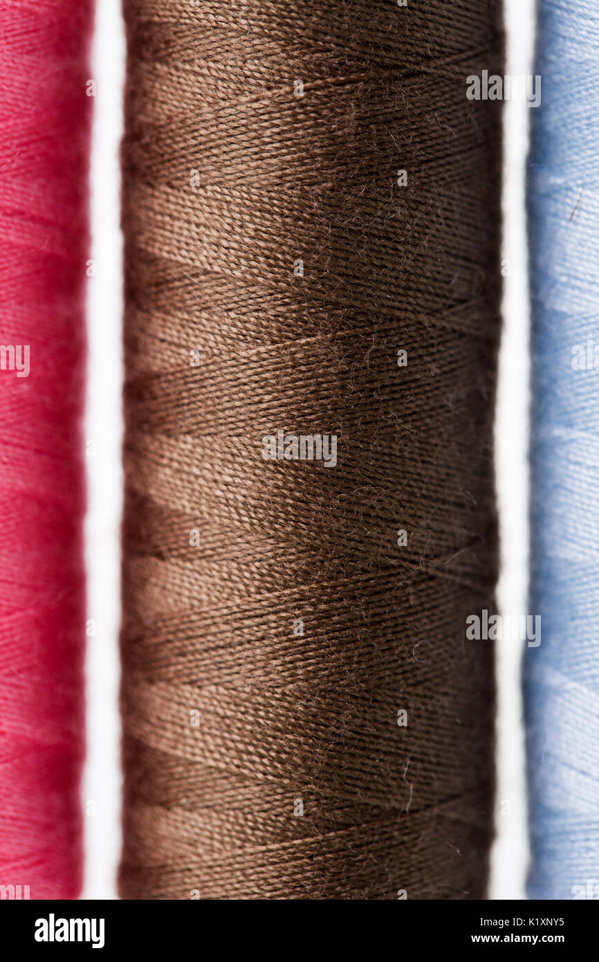 Sewing threads isolated on white background. Studio Shot Stock Photo ...