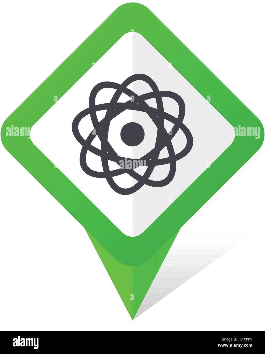 White radioactive in location icon hi-res stock photography and images ...