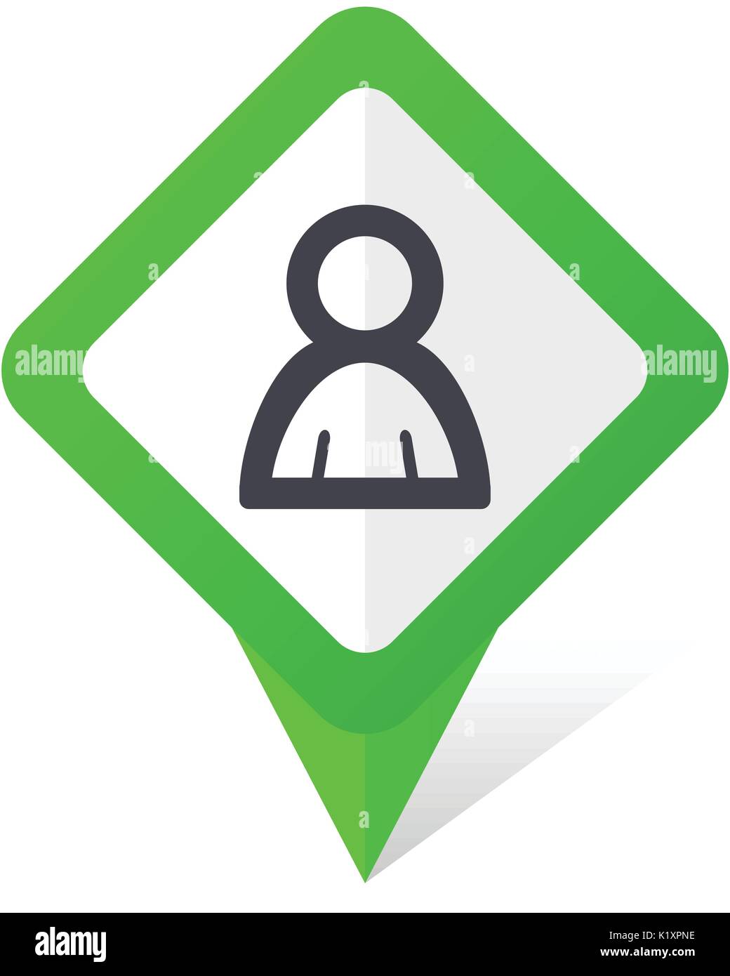 Green map marker silhouette person hi-res stock photography and images ...